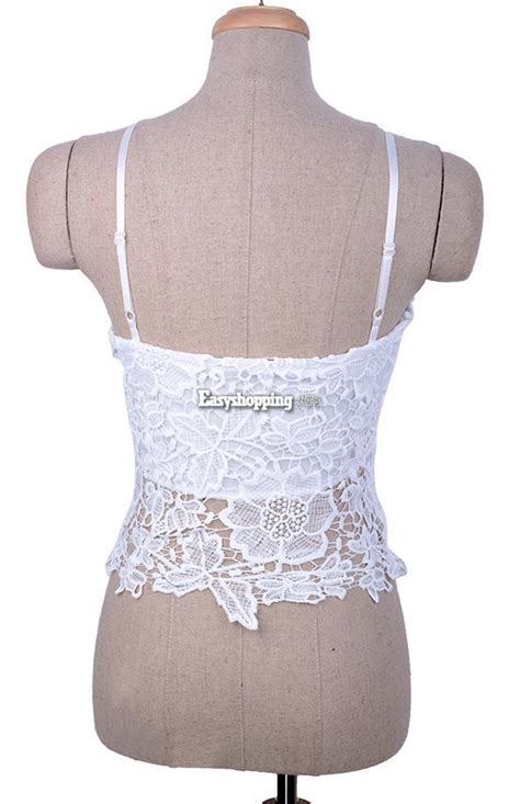 New Floral Lace Bustier Crop Top Corset Bra Bralette Strapless Bodycon