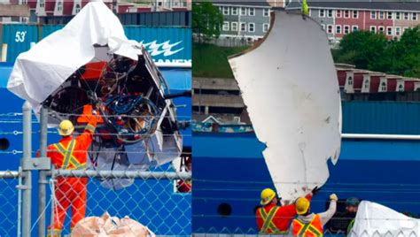 Remains Of Imploded Titanic Sub Seen For First Time As They Re Brought