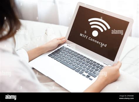 people using laptop connect to internet using wifi access point home