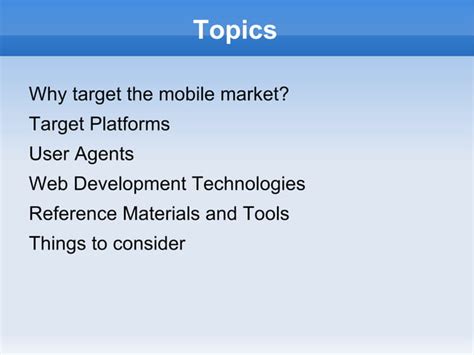 Mobile Web Application Development Odp