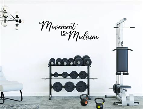 Movement Is Medicine Fitness Wall Decal Gym Wall Decal Physical