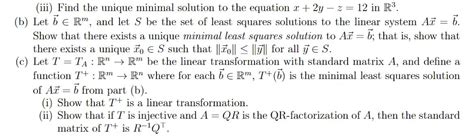 Solved Problem 5 Let A Be An M X N Matrix A Let E R