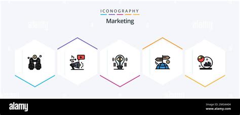 Marketing 25 Filledline Icon Pack Including Analysis Finance Brain