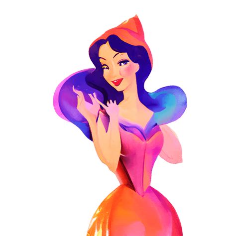 Pinup Snow White In Lisa Frank Medeiros Style · Creative Fabrica