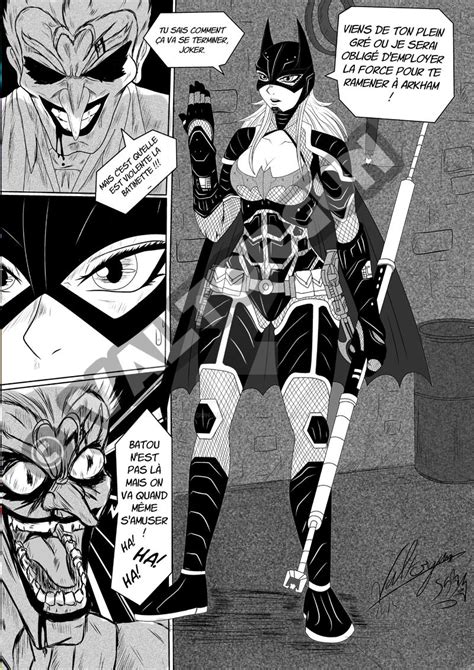 Batgirl Vs Joker Noir Et Blanc Fr By Valtorgun Le Grand On Deviantart