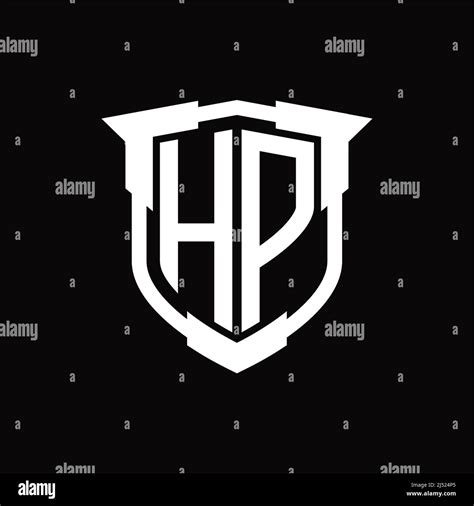HP Logo Monogram Letter With Shield Shape Design Template Stock Vector Image Art Alamy