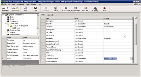 dynamics gp guider using integration manager to integrate ap