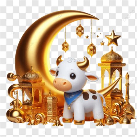 귀여운 소와 함께 이드 울 아드하 무바라크 귀여운 소와 함께 이드 울 아드하 무바라크 Eid 무바라크 이드 울 아다 Png