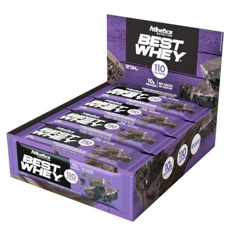 Barra Proteica Best Whey 12 Barras 32g Brownie De Chocolate