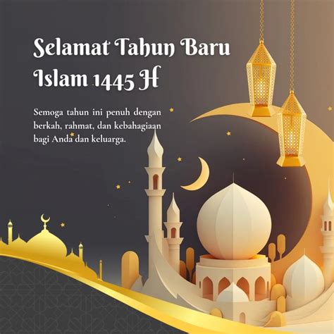 10 Poster Ucapan Selamat Tahun Baru Islam 1445 H Yuk Kirim Ke Kerabat