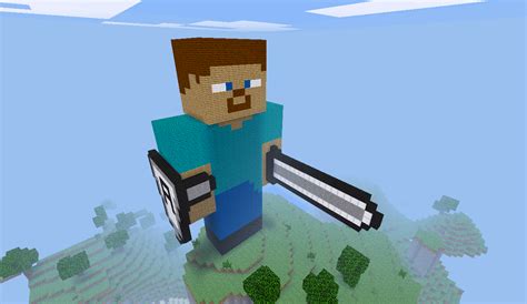 Minecraft Steve Statue