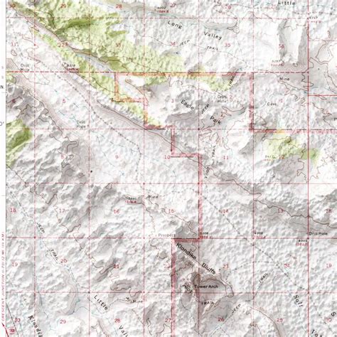 Arches National Park Map Wall Decor Geoartmaps