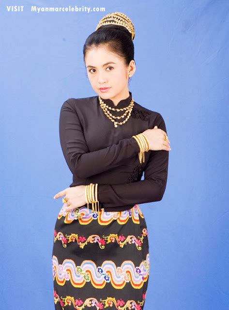 Nandar Hlaing In Beautiful Burmese Fashion Dress