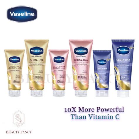 Vaseline Gluta Hya Flawless Bright Serum Burst Uv Lotionovernight