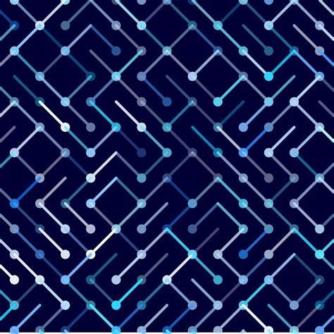 Technology Vector Seamless Pattern Geometric Striped Ornament