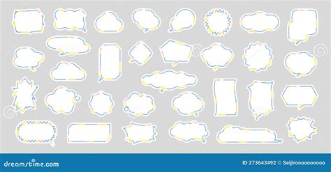 Speech Bubbles Of Various Shapes Stock Vector Illustration Of Cartoon School