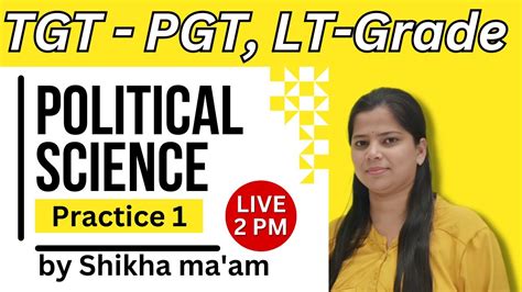 Political Science Practice 1 TGT PGT LT Shikha Mam GS YouTube