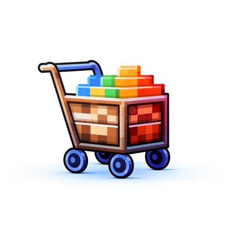 Pixelated Minecraft Cart Creative Commons Logo Grocery Art Illustration Stock Illustration Pixelated Minecraft Cart Creative Commons Logo Grocery Art Illustration Stock Illustration