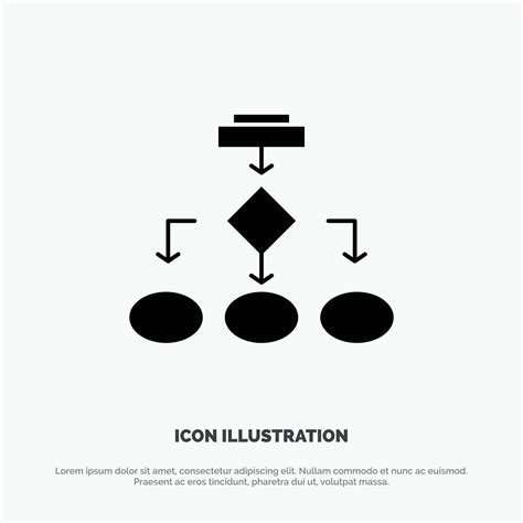 Flowchart Algorithm Business Data Architecture Scheme Structure Workflow Solid Glyph Icon Vector