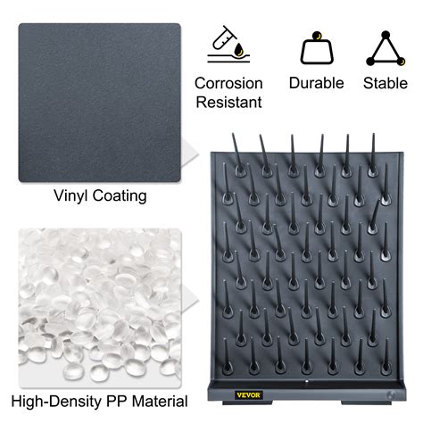 Vevor Drying Rack 52 Pegs Lab Glassware Rack Pp Material Glassware