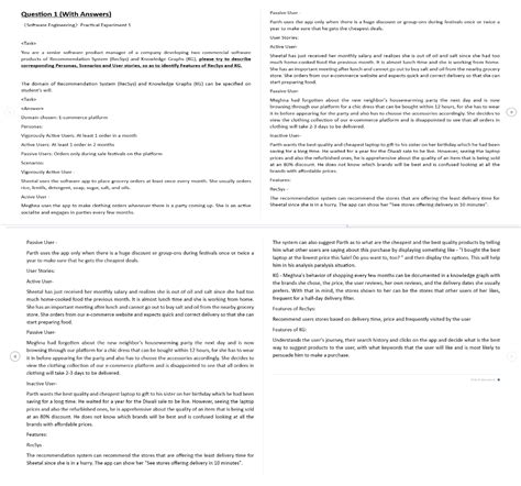 Solved 《software Engineering》practical Experiment