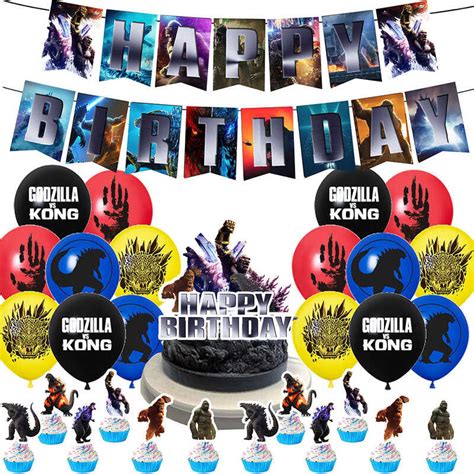 25 monster godzillaed vs king konged theme birthday party decoration