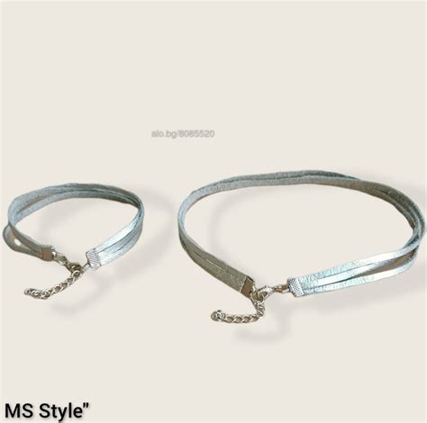 Комплект дамски бижута от естествена кожа Дамско бижу Естествени материали Бижута Павл