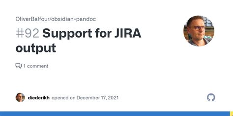Support For Jira Output · Issue 92 · Oliverbalfourobsidian Pandoc