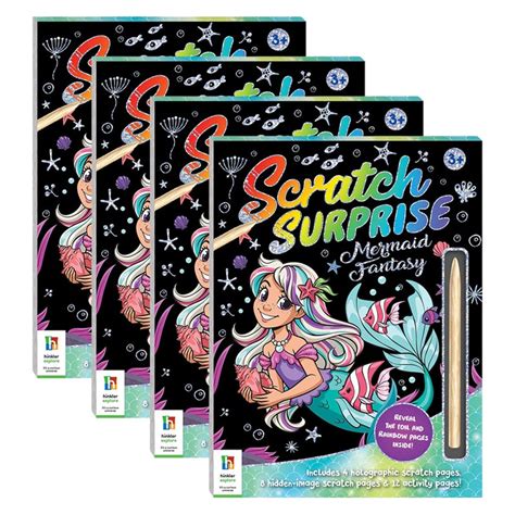 Buy 4x Kaleidoscope Scratch Surprise Mermaid Fantasy Activity Book Artcraft 3y Mydeal