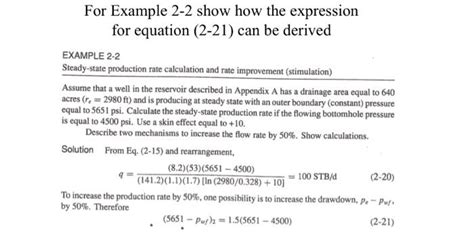Solved For Example 2 2 Show How The Expression For Equation Chegg
