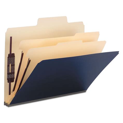 Supertab Colored Classification Folders Safeshield Coated Fastener Technology 2 Dividers