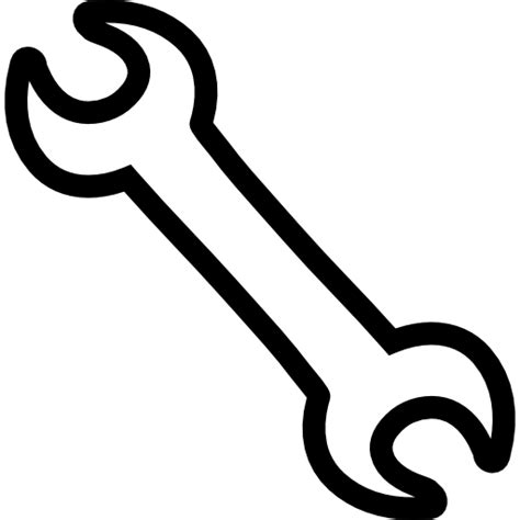 Schraubenschlüssel hand gezeichnet doppel werkzeug umriss Kostenlose Icon