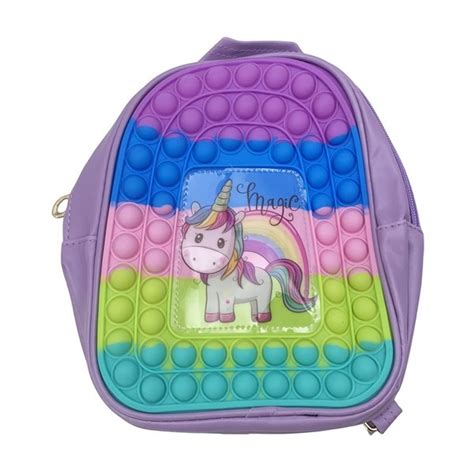 Pepeganga S A Mochila infantil con diseño unicornio pop it varios