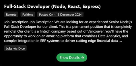 Hiring Opportunity Position Full Stack Developer Node React