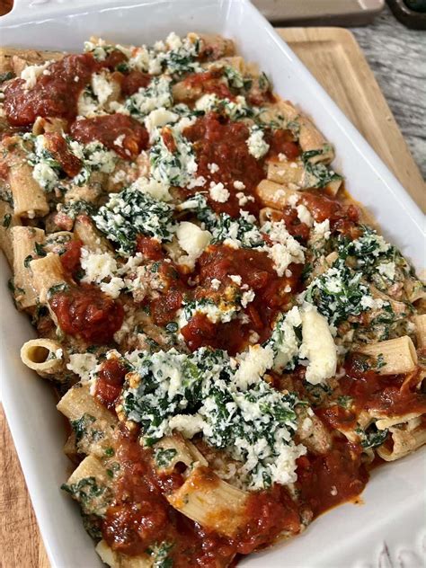 Meatless Baked Ziti With Ricotta And Mozzarella Very Easy