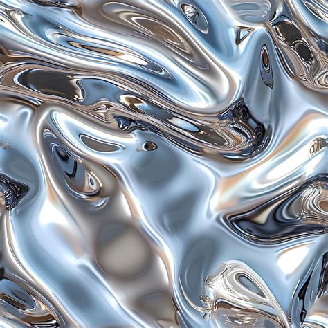 Seamless Pattern Of Chrome Metal Texture Premium Ai Generated Image