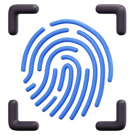 Fingerprint D Render Icon Illustration Png