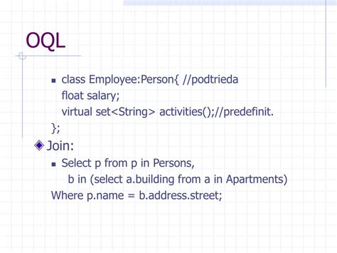 Ppt Object Query Language Oql Powerpoint Presentation Free Download Id4550767