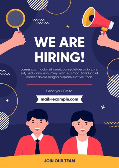 Hiring Job Vacancy Poster Advertisement Design 17082297 Vector Art At