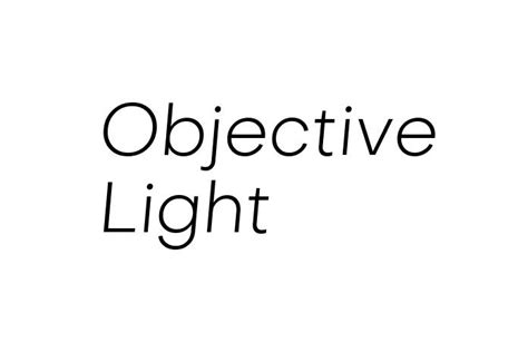 Objective Light Font Free Font Download
