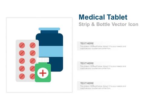 Medical Tablet Strip And Bottle Vector Icon Ppt PowerPoint Presentation