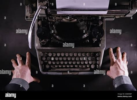 Vintage Journalist Tool Typewriter Retro The Writer Is At Work Seal