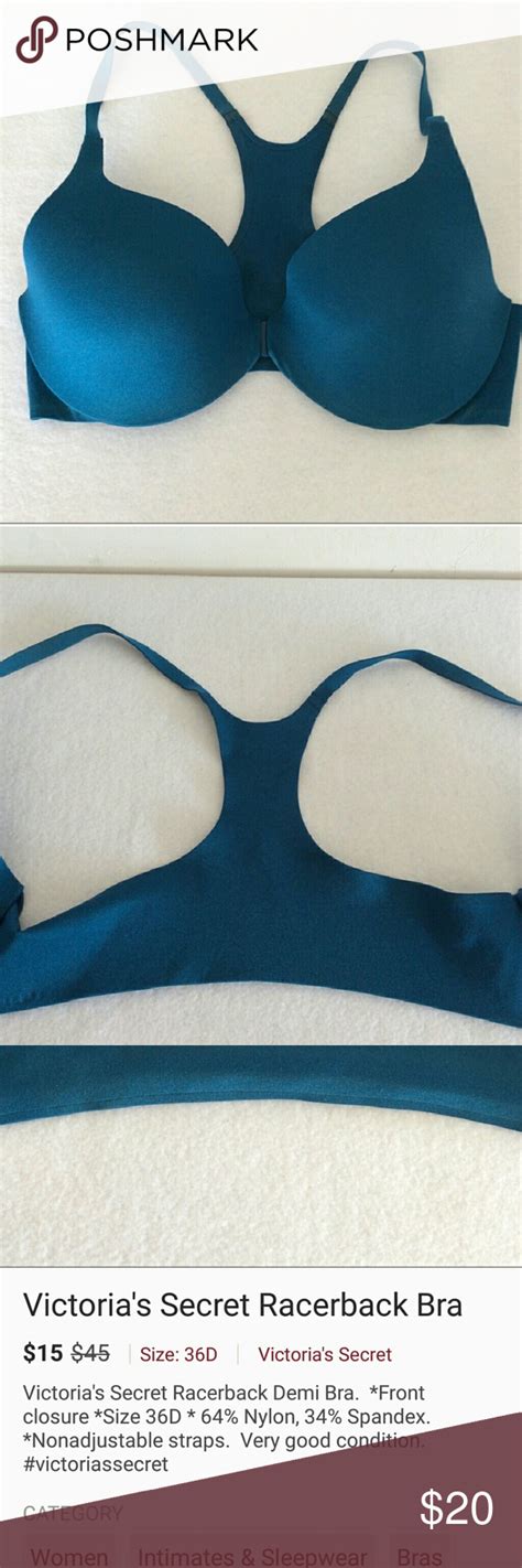 Victorias Secret Racerback Demi Bra 36b Bra Demi Bra Racerback Bra