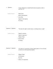 PHI 103 Week 4 Quiz 1 1 Question Student Answer I Dont Think That