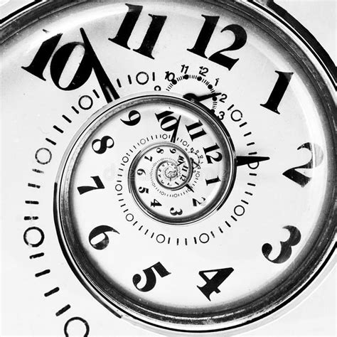 Abstract Clock Spiraling To Infinity