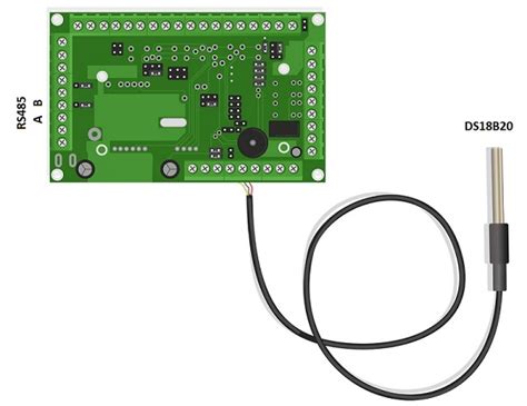 Модуль датчик температуры ds b со стандартом RS и протоколом Modbus