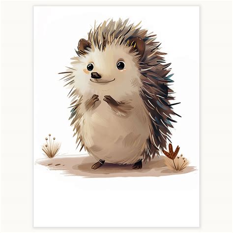 Картина за детска стая с таралежче 2