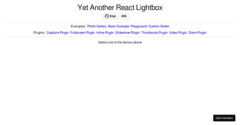 Yet Another React Lightbox Examples Forked Codesandbox