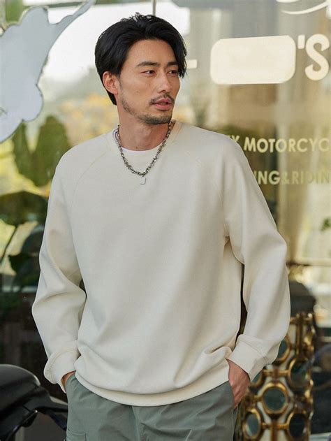 DAZY homens Moletons sólido manga de raglan Raglan sleeve sweatshirt