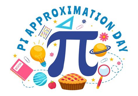 Pi Approximation Day Illustration With Mathematical Constants Or Baked